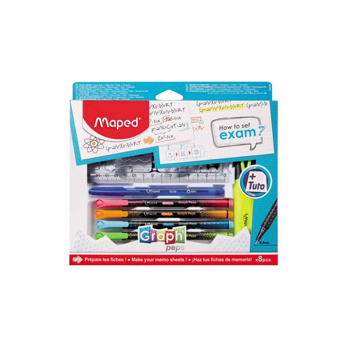 Komplet szkolny Maped Graph Peps Exam - Maped | Sklep EMPIK.COM