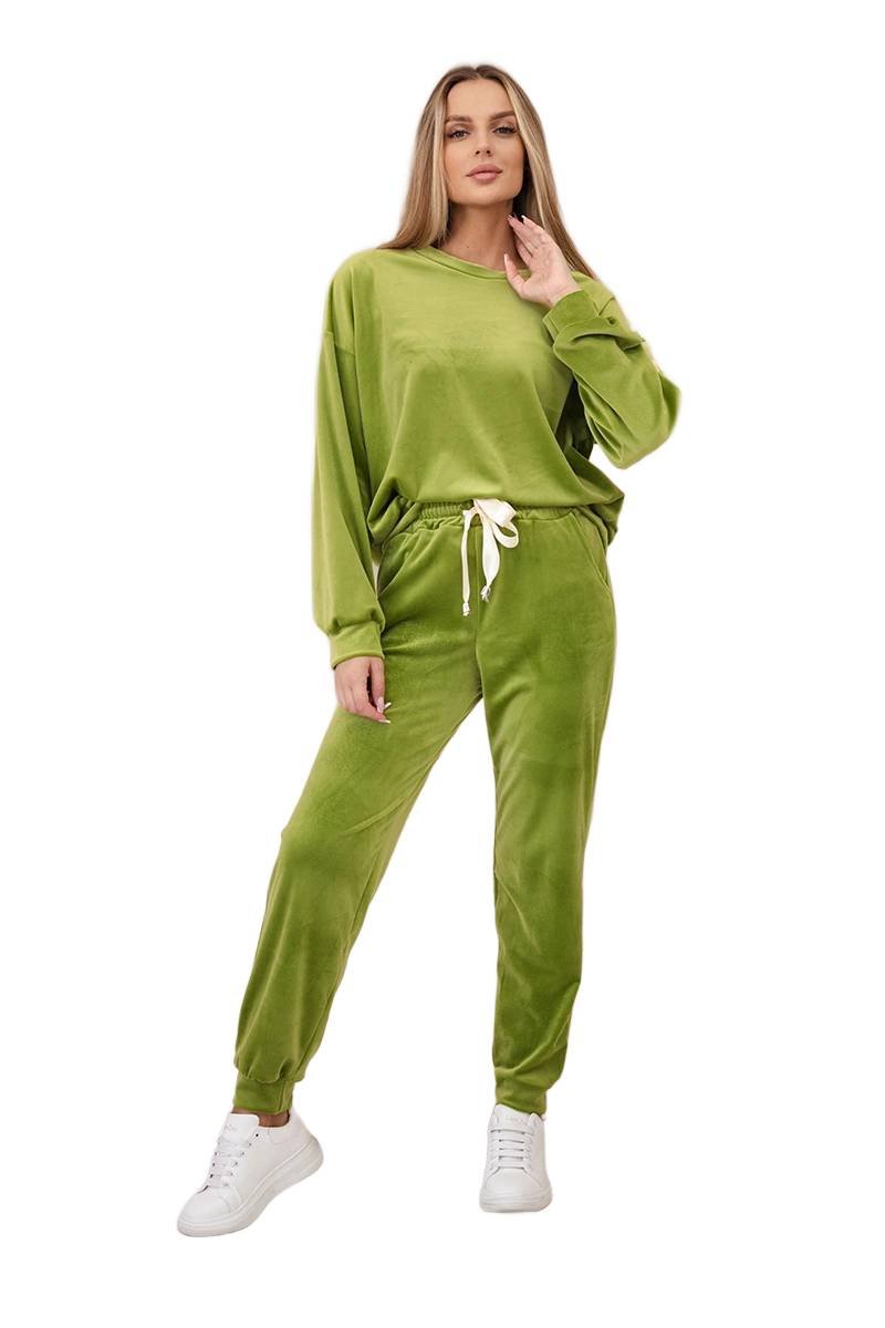 Komplet welurowy bluza + spodnie kiwi - Kesi | Moda Sklep EMPIK.COM