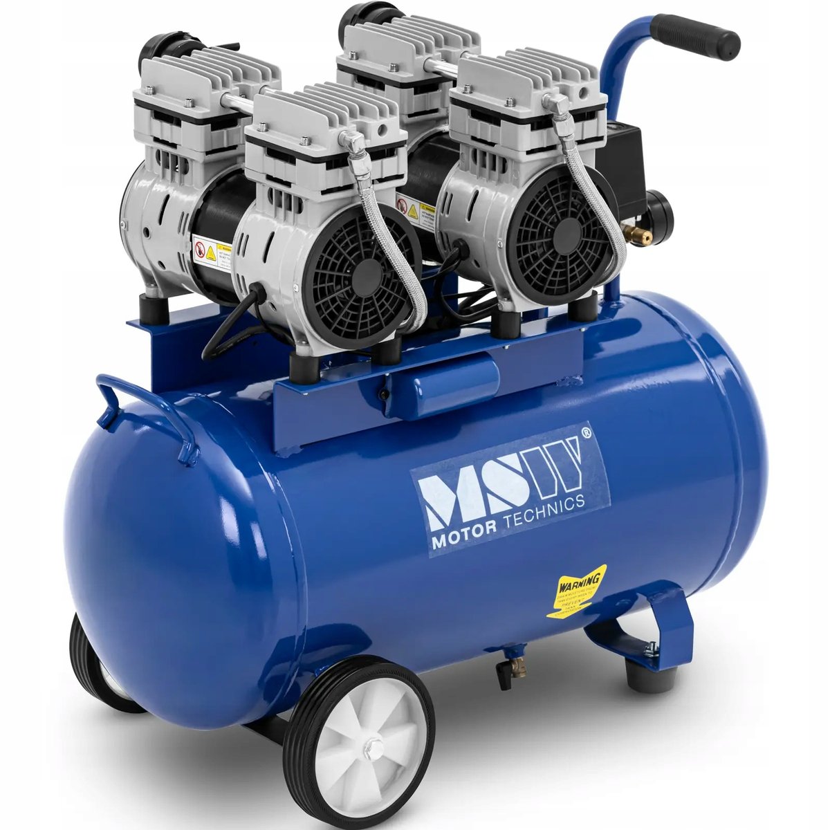 Kompresor bezolejowy sprężarka powietrza 50 l 8 bar 2 x 750 W - MSW Motor Technics | Sklep EMPIK.COM