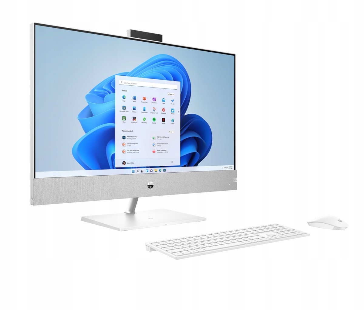 Komputer AiO HP 27-ca i7 32GB 1TB Nvidia RTX 3050 FullHD Win 11 Biały ...