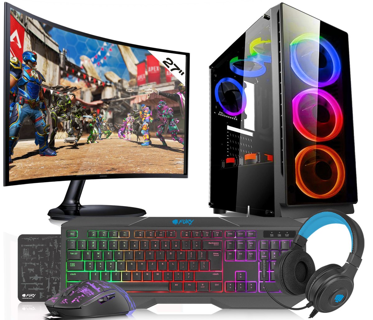 Komputer ZESTAW i5 10400F RX580 16GB SSD 1TB W11 LCD 27" - VIST | Sklep EMPIK.COM