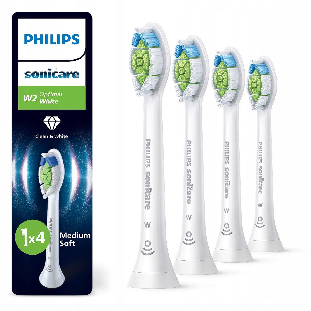 Końcówki do Philips Sonicare W2 Wybielające 4 szt roczny zapas HX6064/87 - Philips | AGD Sklep ...
