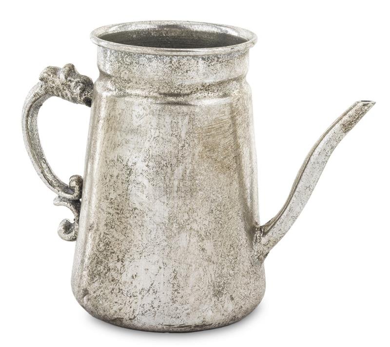 Konewka Antyk Metalowa Srebrna H: 15.5 Cm - Art-Pol | Sklep EMPIK.COM