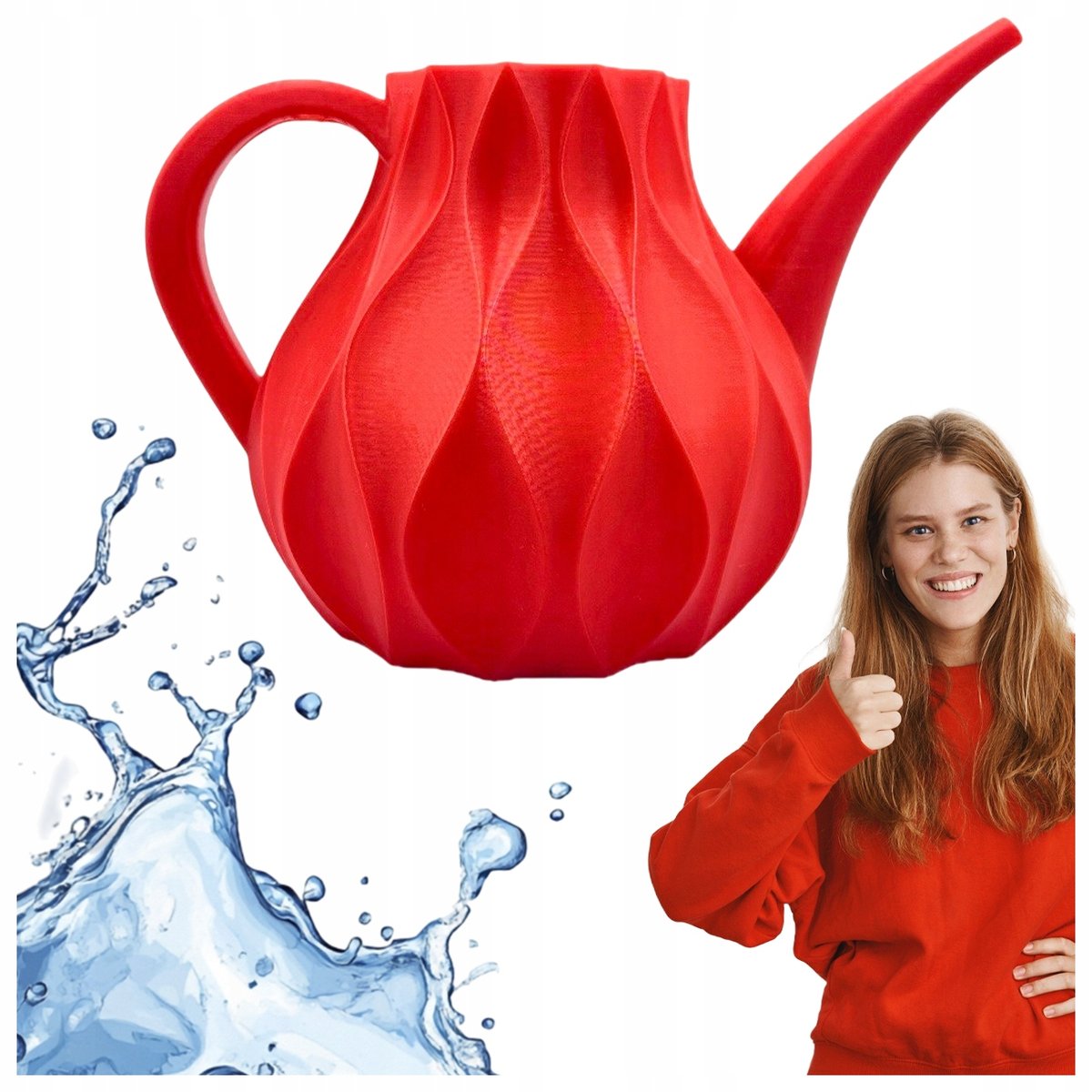 Konewka do roślin ozdobna ABYSSAL RED CZERWONA LINIA COLOUR 1,1L - Inna ...
