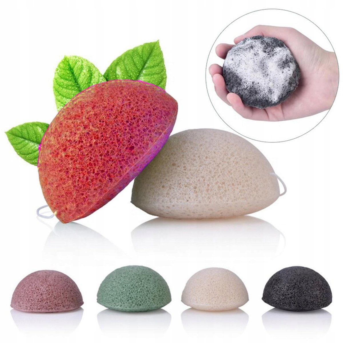 Konjac Naturalna Gąbka Do Mycia Twarzy | Sklep EMPIK.COM