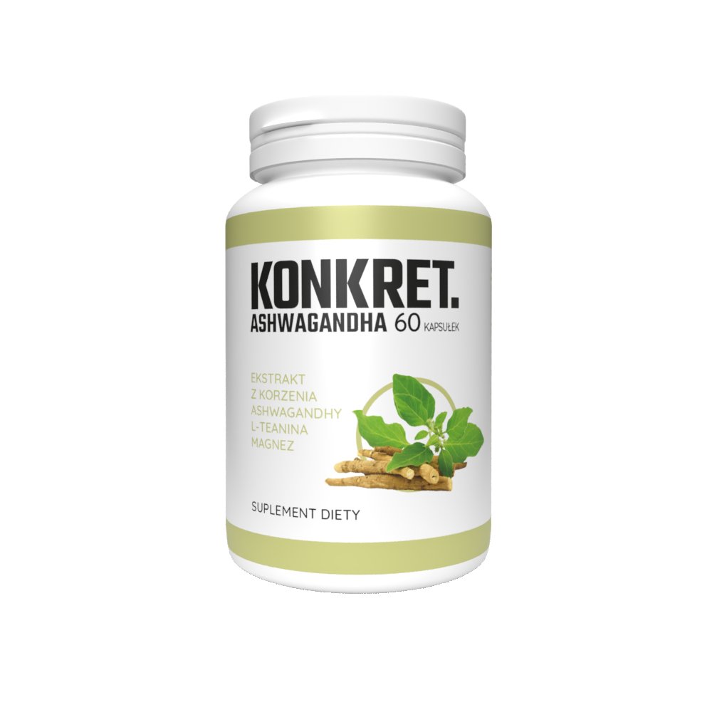 Konkret Ashwagandha L-Teanina Magnez Suplement diety, 60 kaps. | Sklep EMPIK.COM