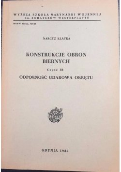 Konstrukcje obron biernych część IB - | Książka w Empik