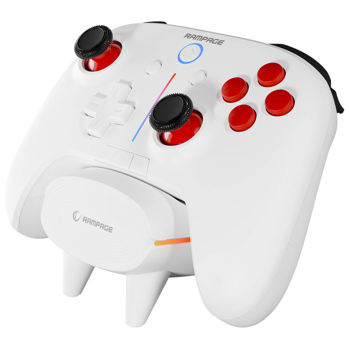 Kontroler gamingowy bezprzewodowy pad Rampage Hydra Pro RGB ze stacją ...