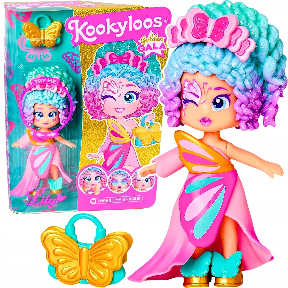 KOOKYLOOS GOLDEN GALA - MINI LALECZKA ZMIENIAJĄCA WYRAZ TWARZY - LILY ...