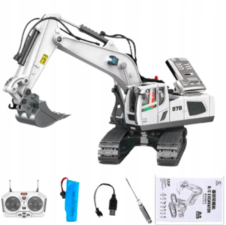 koparka zdalnie sterowana na pilota pilot rc dla dziecka 4 5 6 latka ...