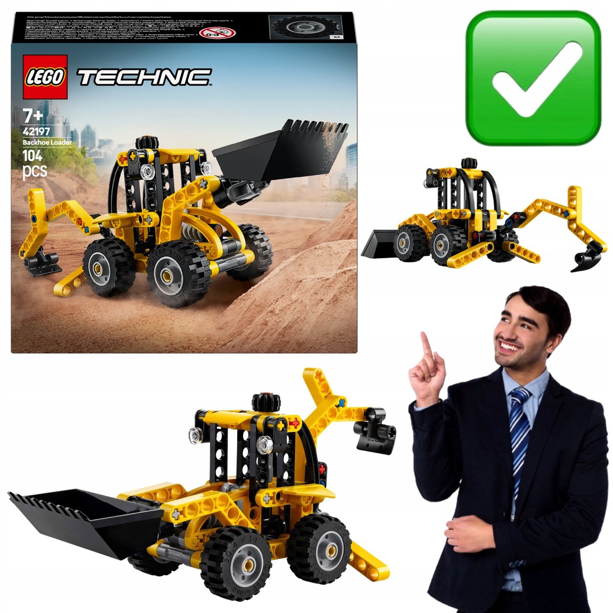 KOPARKO-ŁADOWARKA LEGO TECHNIC 42197 ZESTAW DO ZABAWY DLA DZIECKA ...