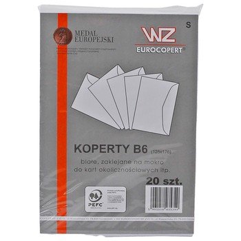 Koperta B-6 Offset 80 G, Couvertic, F-20 - WZ EUROCOPERT | Sklep EMPIK.COM