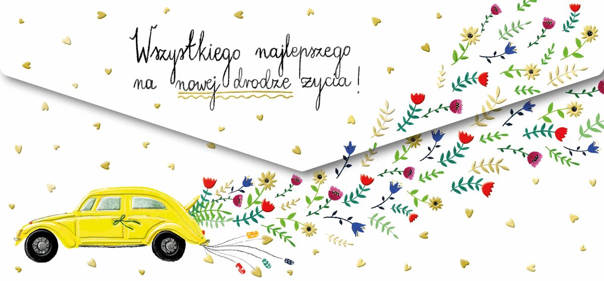 Koperta Ślub ŻÓŁTE AUTO - Henry | Sklep EMPIK.COM