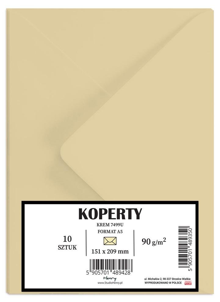 Koperty A5 kremowe 10szt - Inna marka | Sklep EMPIK.COM