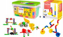 KORBO RUCHOME KLOCKI Konstrukcyjne Basic 180 el + Trombele 17 el ...