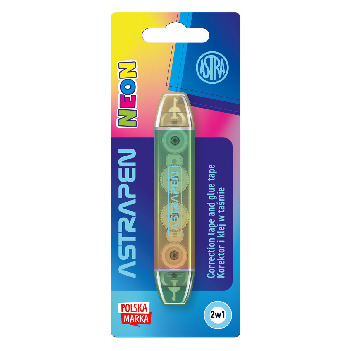 Korektor i klej w taśmie 2w1 ASTRAPEN Neon Line - 1 szt. blister ...