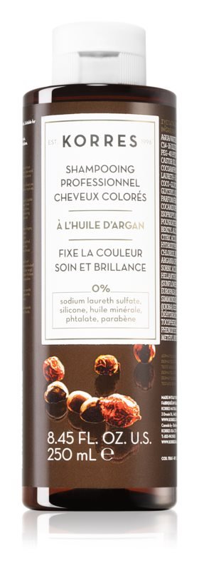Korres Argan Oil szampon oczyszczający do włosów farbowanych 250ml ...