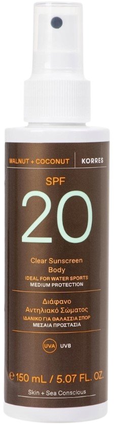 KORRES WALNUT COCONUT SPRAY DO CIAŁA SPF 20 150 ML, BALTIC - Inna marka ...
