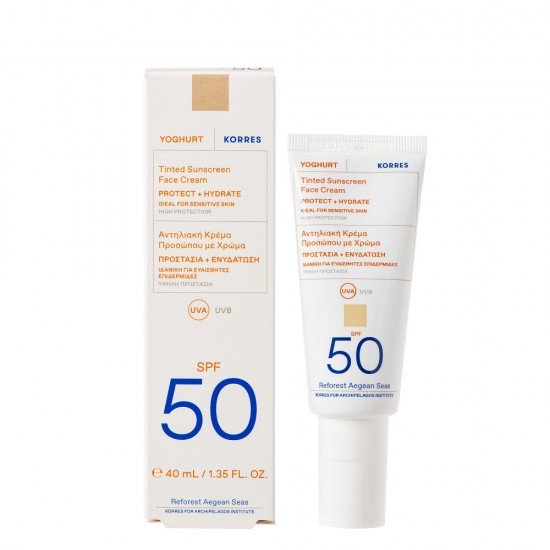Korres Yoghurt Koloryzujący Krem Tinted Sunscreen SPF50 40ml | Sklep ...