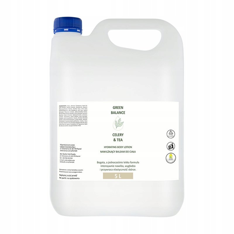 Kosmetyki hotelowe Green Balance balsam 5L litrów, płyn do dozowników ...