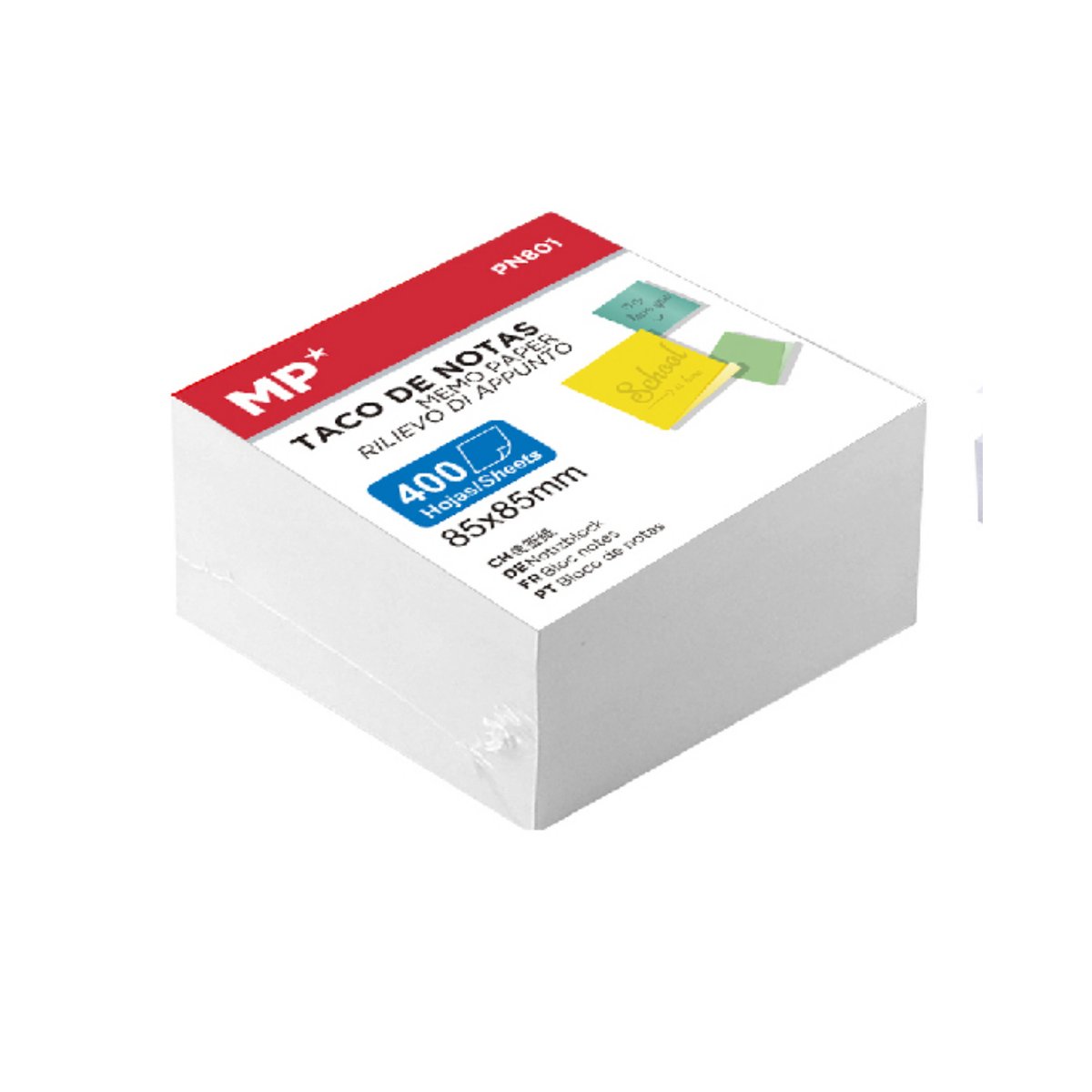 Kostka biurowa klejona 85x85 mm MP PN801 biała 400k. - MP | Sklep EMPIK.COM