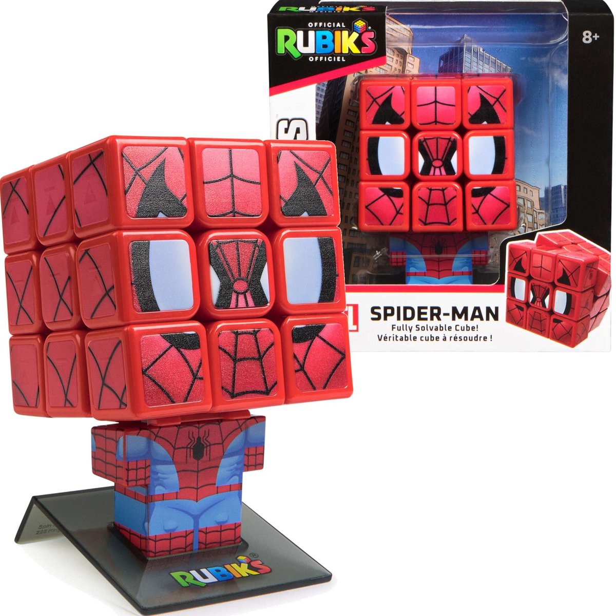 Kostka Rubika 3x3 Cubers Spider Man, łamigłówka, Spin Master - Spin ...