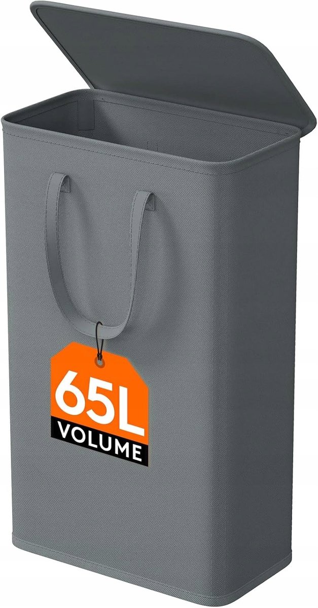 Kosz Na Pranie Wąski Pokrowiec Łazienkowy Składany Kosz Z Pokrywą 65L - inna (Inny) | Sklep ...