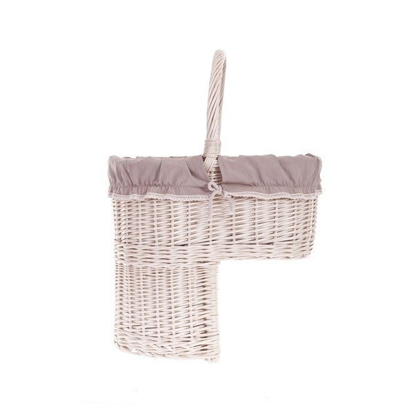 Kosz na schody organizer wybielany z obszyciem 40x30 H36/51 cm ...