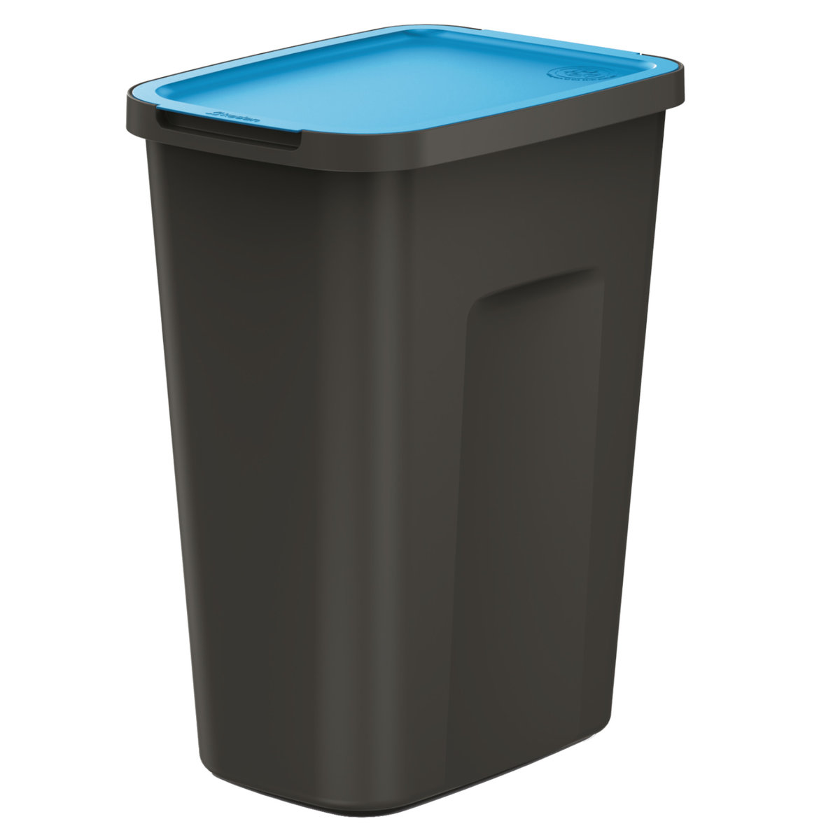 Kosz na śmieci czarny 35 L do segregacji odpadów niebieska klapka modułowy - Botle | Sklep EMPIK.COM
