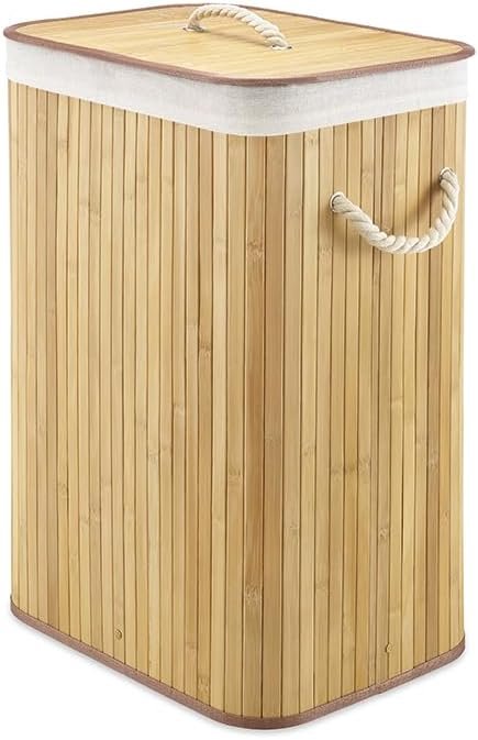 KOSZ pojemnik bambusowy na pranie bieliznę zabawki z pokrywą POJEMNIK 72L SN7081 - Inna marka ...