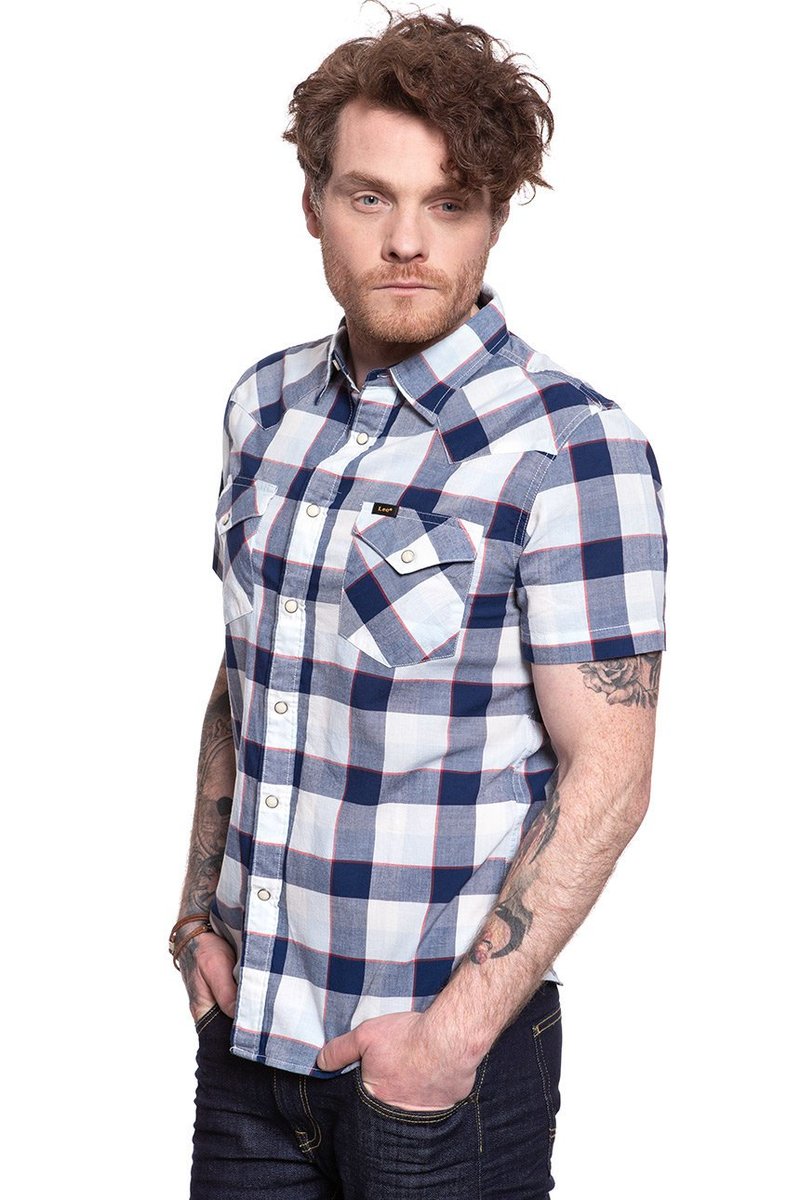 Koszula Męska Krótki Rękaw Lee Ss Western Blueprint L640Nmlh-Xl - LEE | Moda Sklep EMPIK.COM
