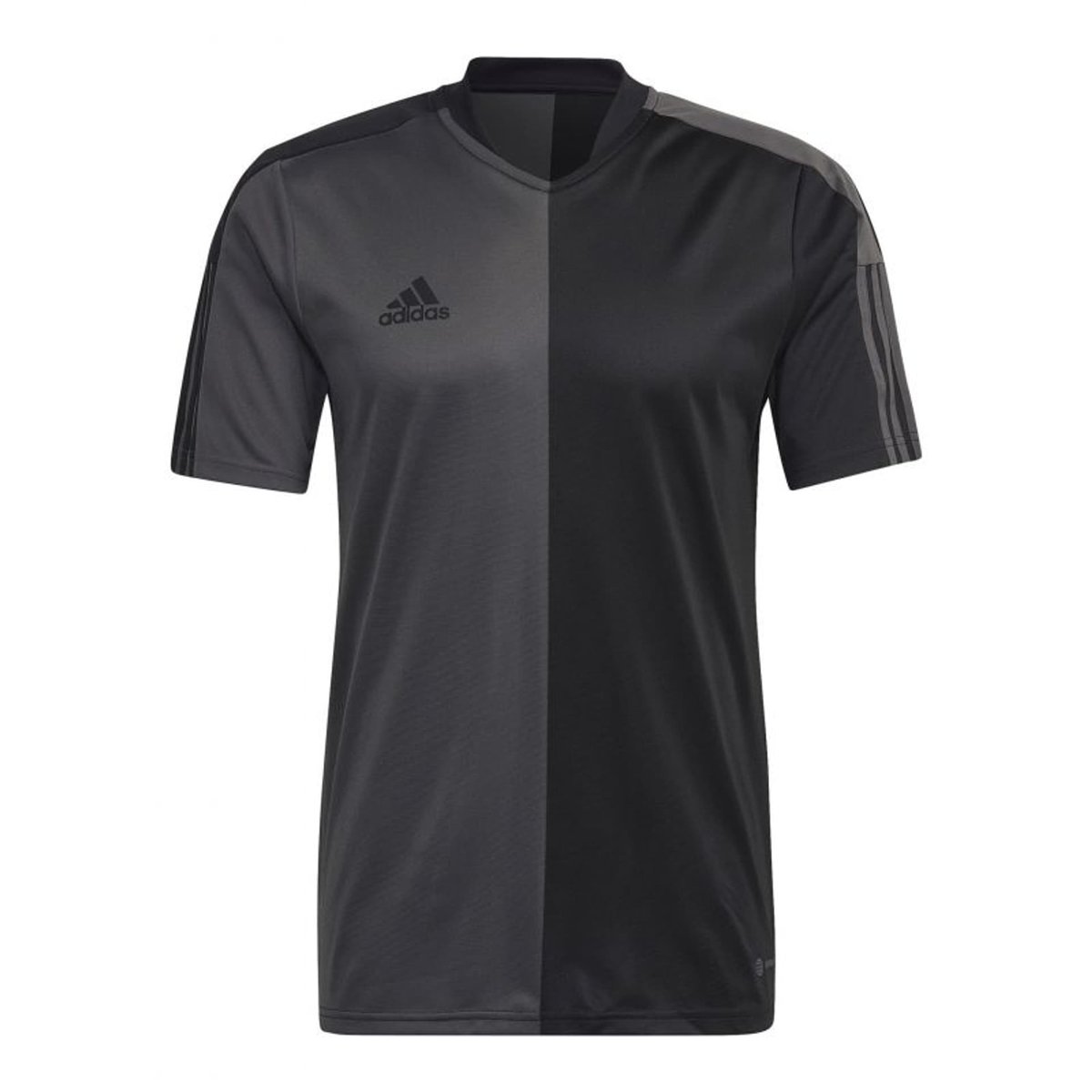 Koszulka adidas Half&Half Tiro M (kolor Czarny. Szary/Srebrny, rozmiar ...