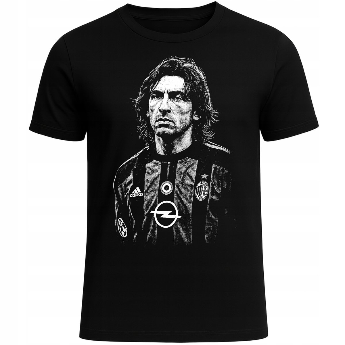 KOSZULKA ANDREA PIRLO SUPER NADRUK AC MILAN PIŁKA NOŻNA BAWEŁNIANA HIT ...