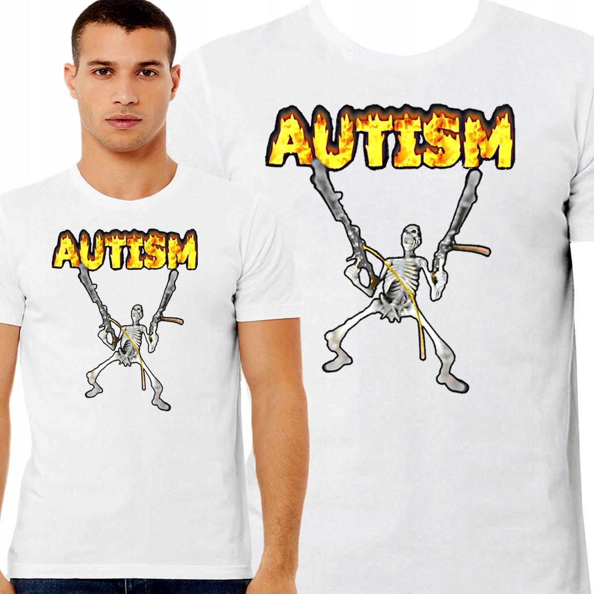 Koszulka Autism Skeleton Autyzm Szkielet Meme Jakość Prezent Xxl 3386 ...