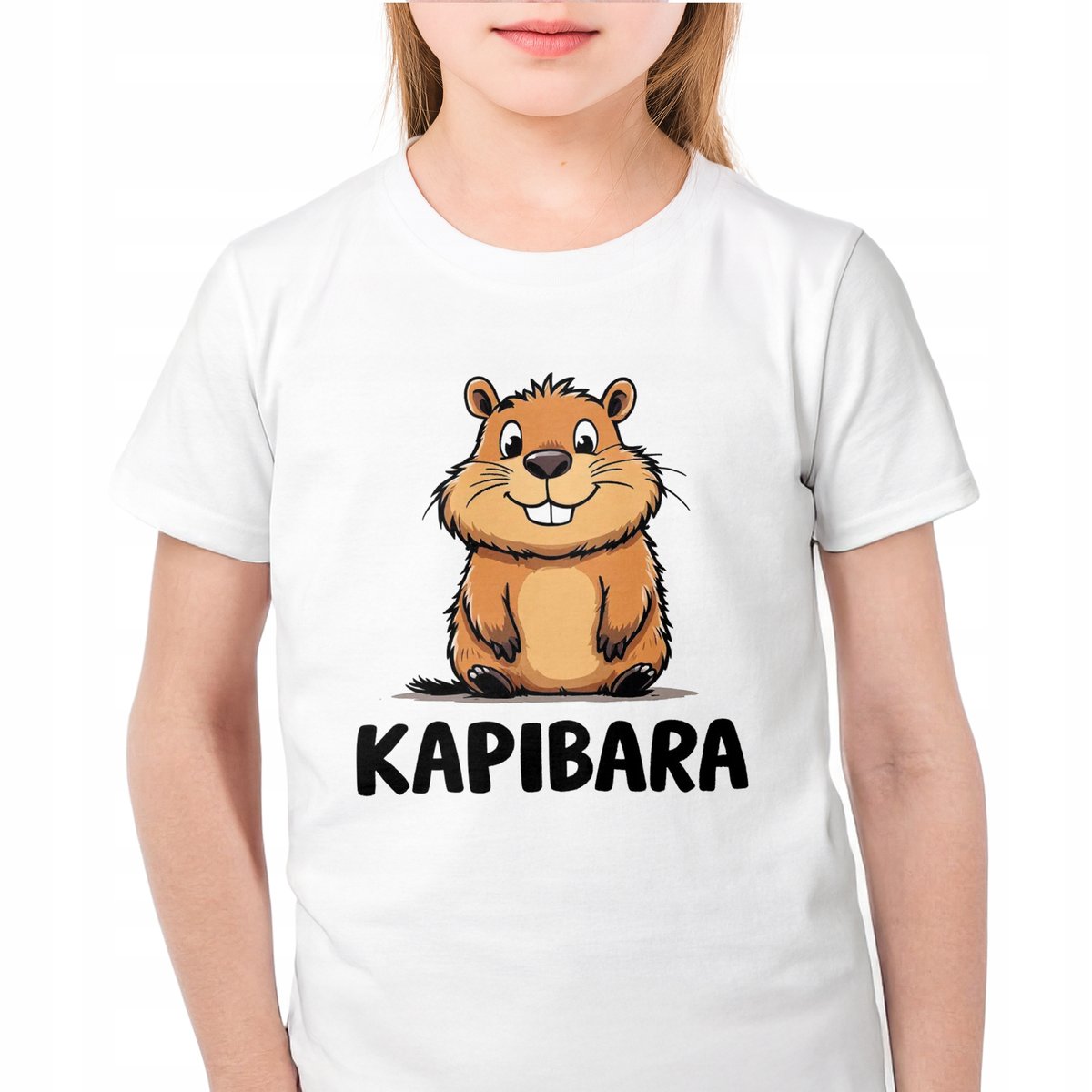 Koszulka biała dziecięca Kapibara Capybara Zwierzak r. 122 - Bullz ...