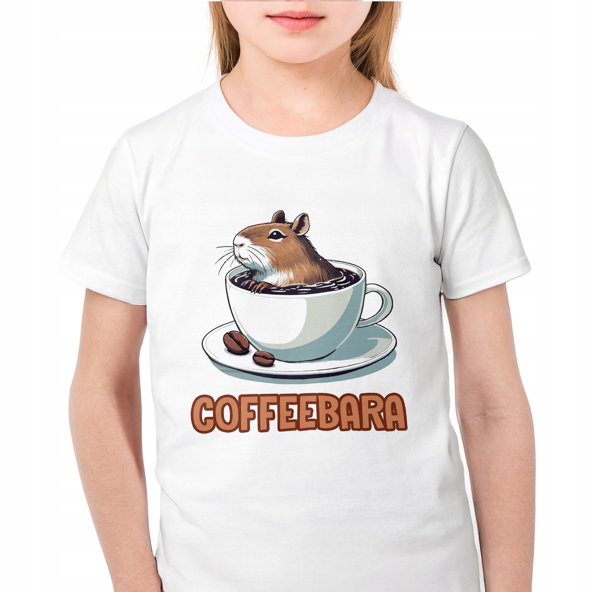 Koszulka biała dziecięca Kapibara Capybara Zwierzak r. 122 - Bullz ...