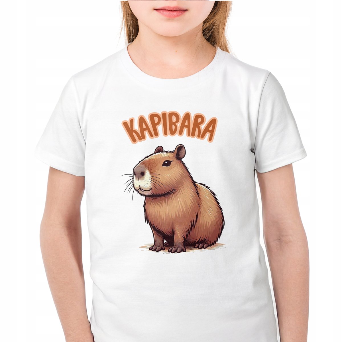 Koszulka biała dziecięca Kapibara Capybara Zwierzak r. 122 - Bullz ...
