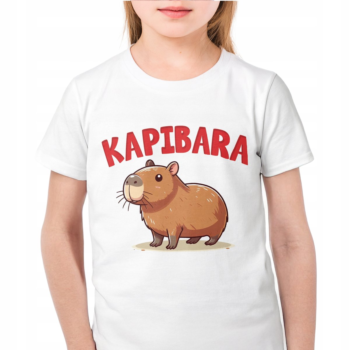 Koszulka biała dziecięca Kapibara Capybara Zwierzak r. 122 - Bullz ...