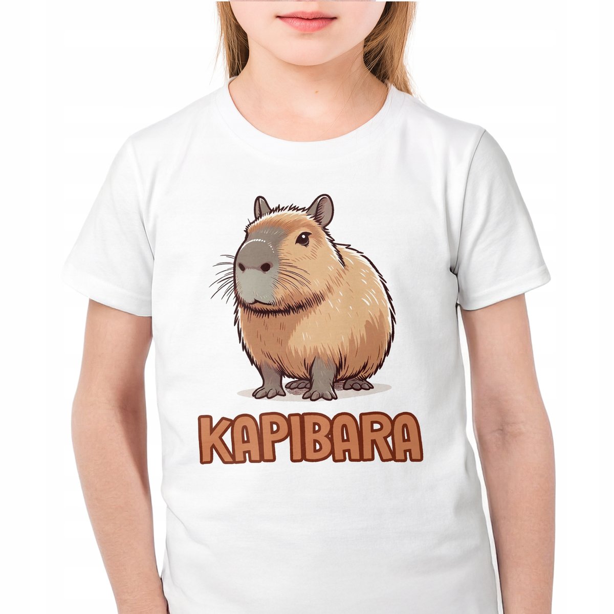 Koszulka biała dziecięca Kapibara Capybara Zwierzak r. 122 - Bullz ...