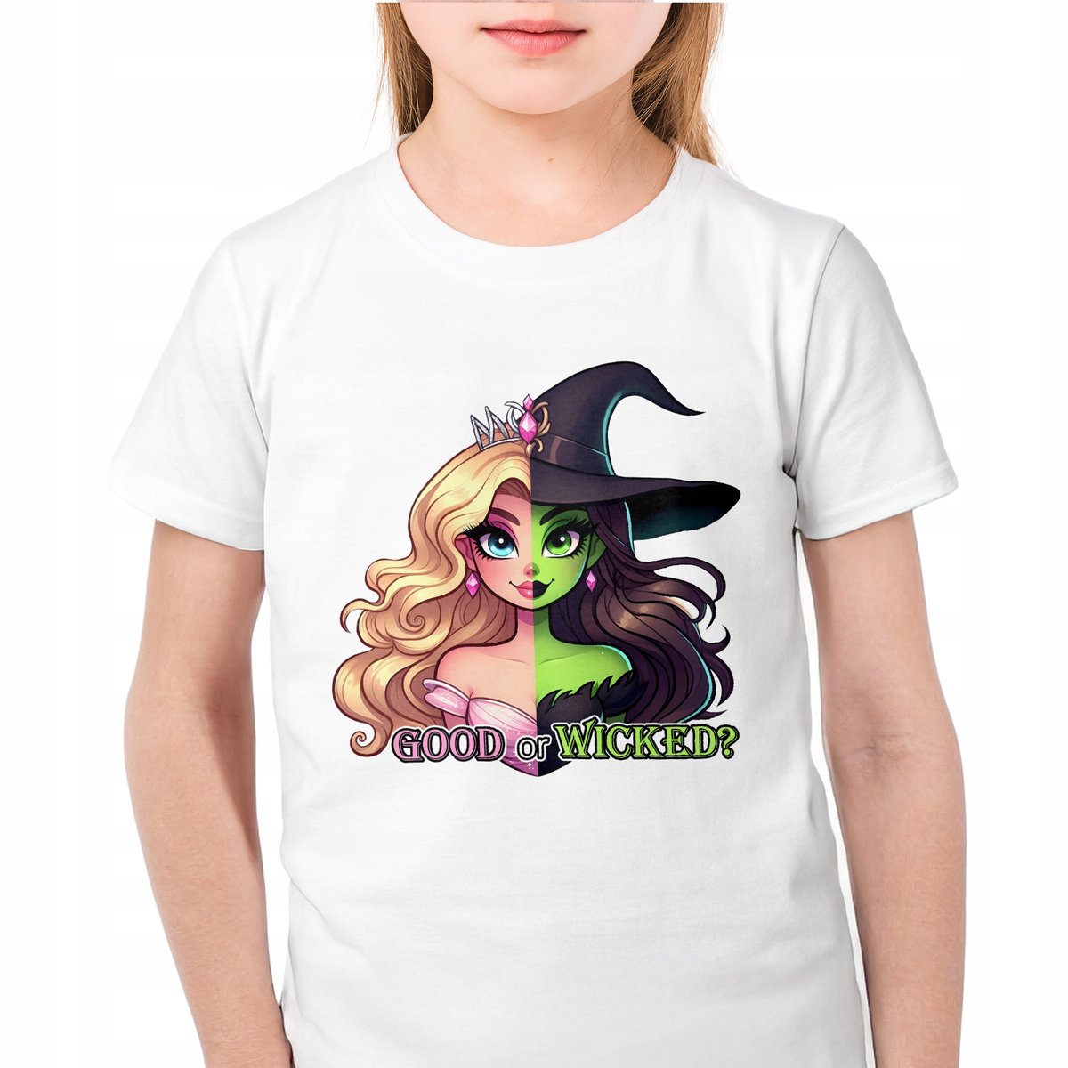 Koszulka biała dziecięca Wicked For Good Oz Elphaba Glinda r. 122 ...