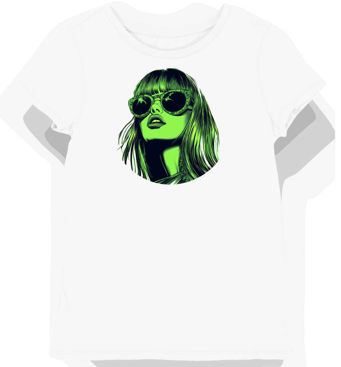 Koszulka damska biała z grafiką zielonego giru M - KozakNadruki | Moda Sklep EMPIK.COM