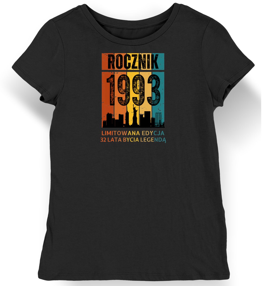 Koszulka damska czarna 1993 urodziny 32 lat prezent M - KozakNadruki | Moda Sklep EMPIK.COM