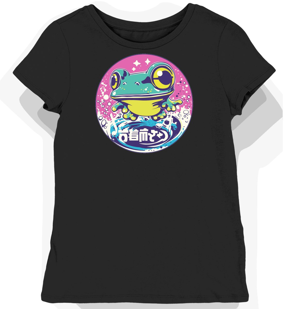 Koszulka damska czarna z motywem złotego żabiego bohatera XL ...