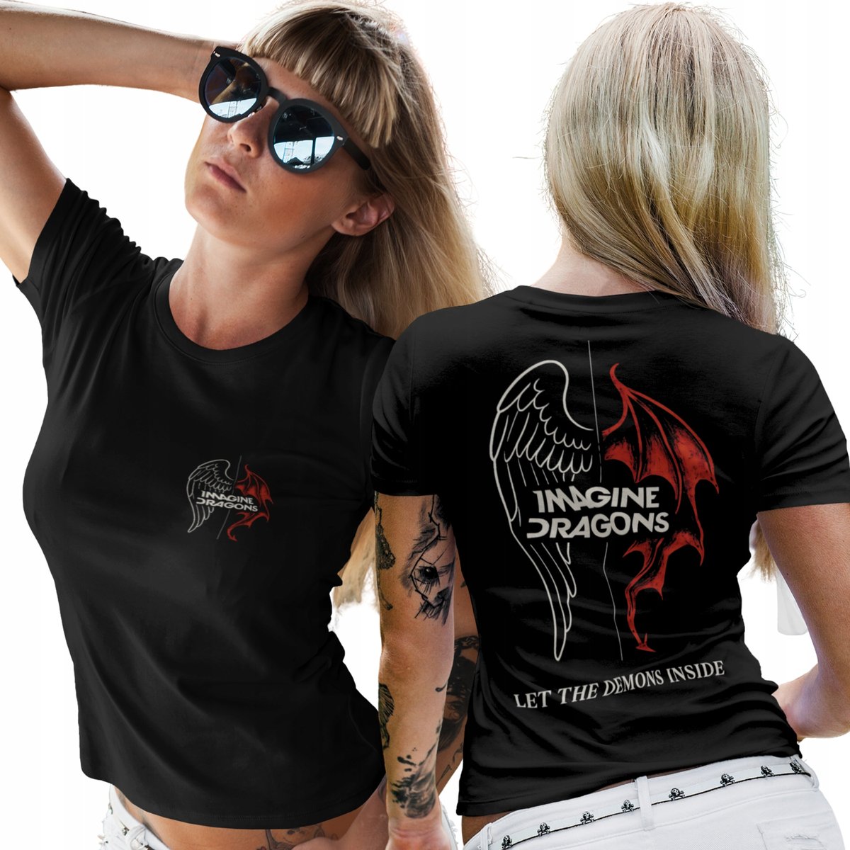 Koszulka damska IMAGINE DRAGONS Angels&Demons na koncert Warszawa 2025 ...