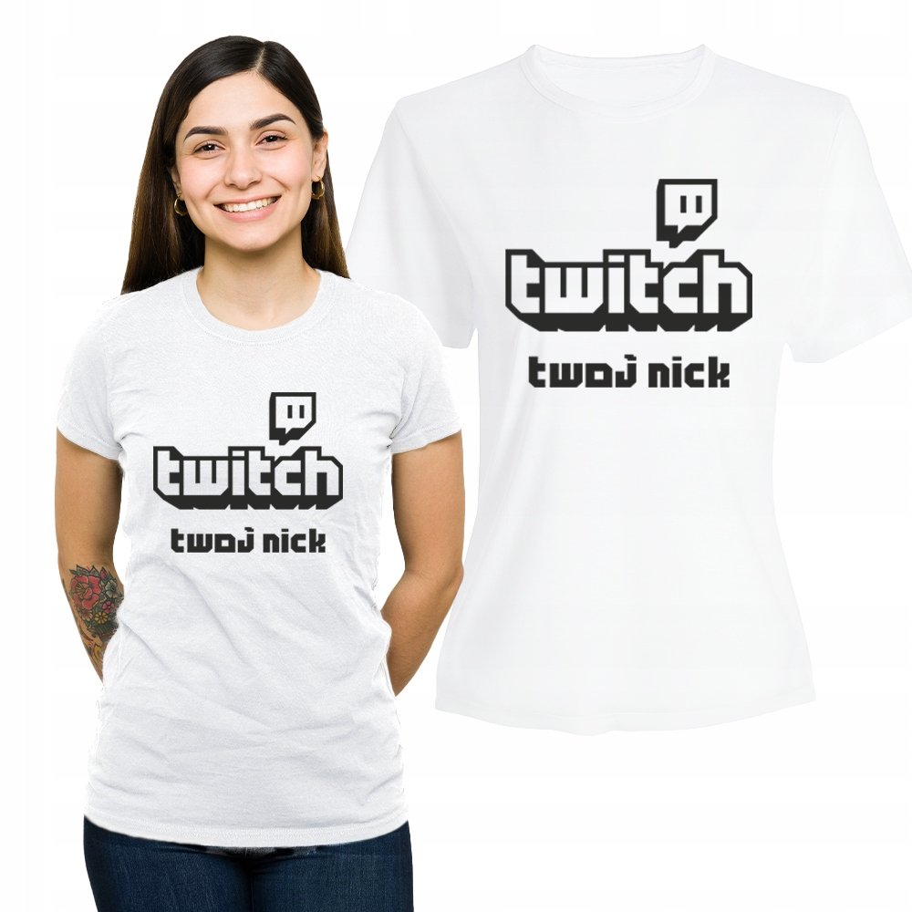 Koszulka Damska Personalizowana Na Prezent Twitch Twój Nick T-shirt L ...