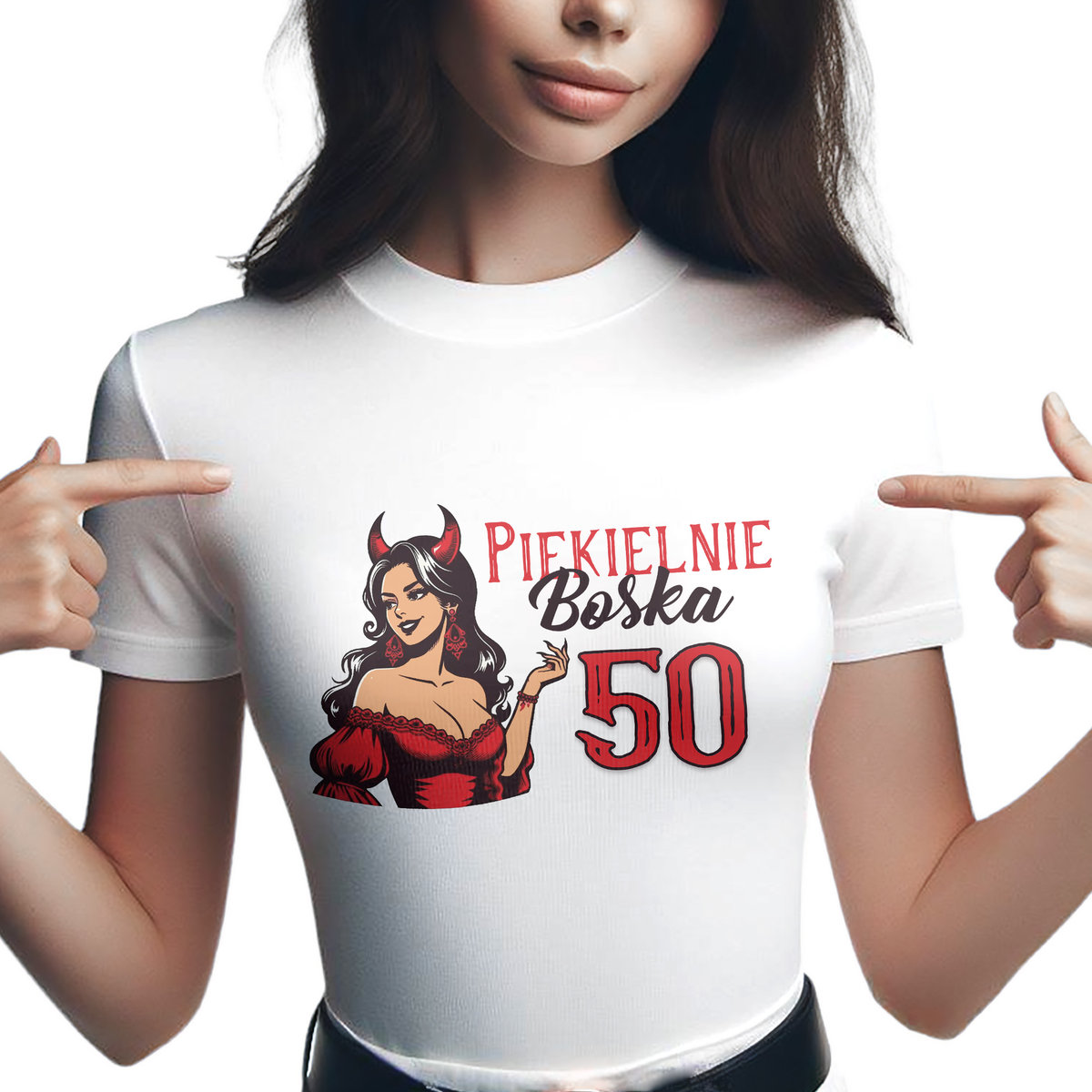 Koszulka damska Piekielnie Boska 50 Urodziny Prezent Dla Kobiety r. XL - Bullz | Moda Sklep ...