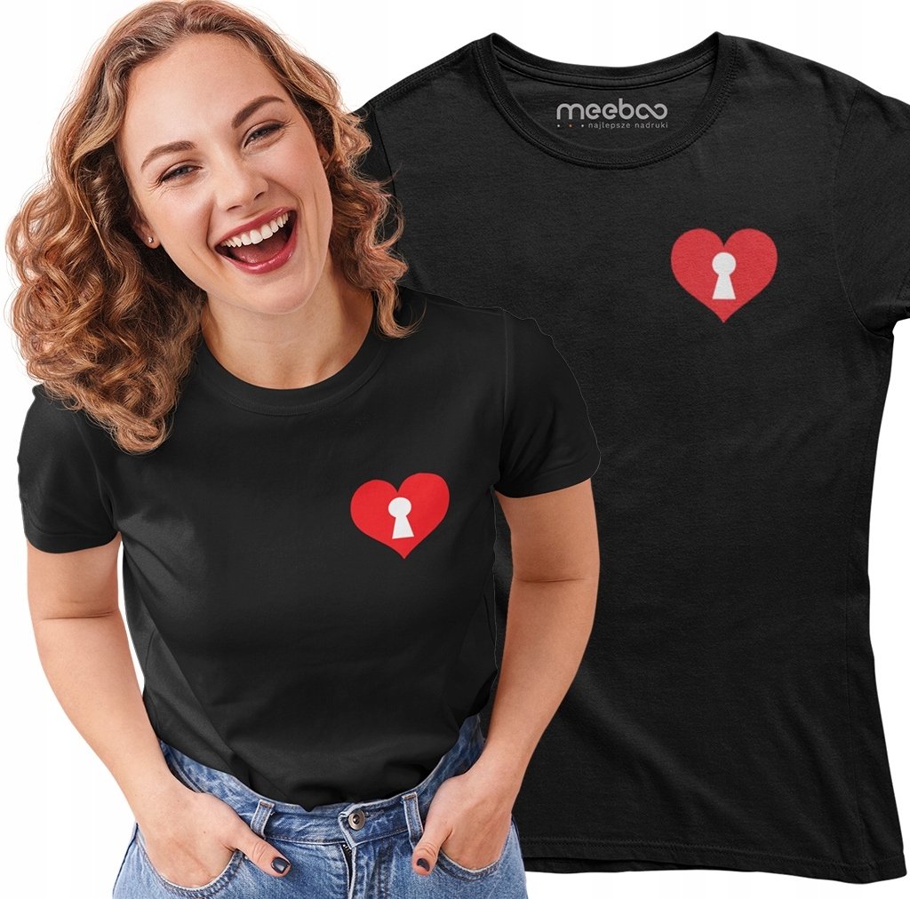Koszulka Damska Serce Do Klucza Prezent Dla Niej Walentynki Miłość Love - Meeboo | Moda Sklep ...