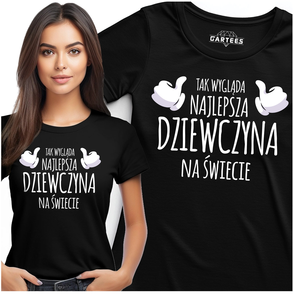 Koszulka Damska Tak Wygląda Najlepsza Dziewczyna Na Świecie Prezent Tshirt - Gartees | Moda ...