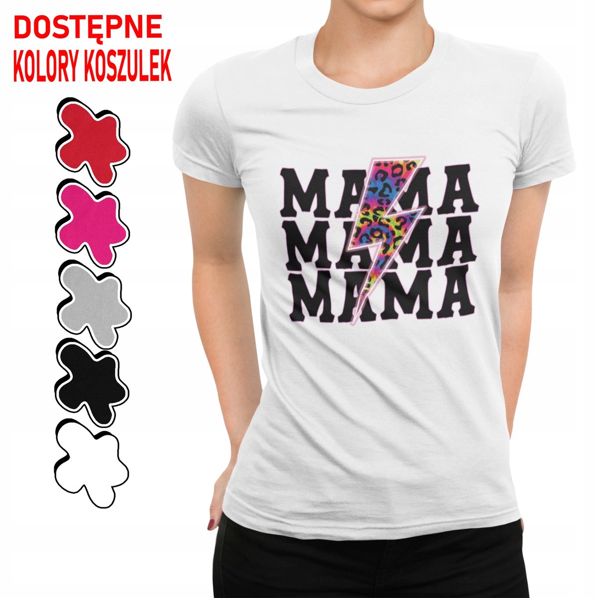 KOSZULKA DAMSKA Z NADRUKIEM PREZENT NA DZIEŃ MAMY DAR DLA MAMY MAMUSIA -S - Inna marka | Moda ...