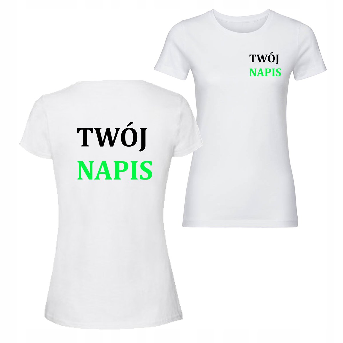 Koszulka damska z własnym nadrukiem, logo, napisem personalizowana L - Inna marka | Moda Sklep ...